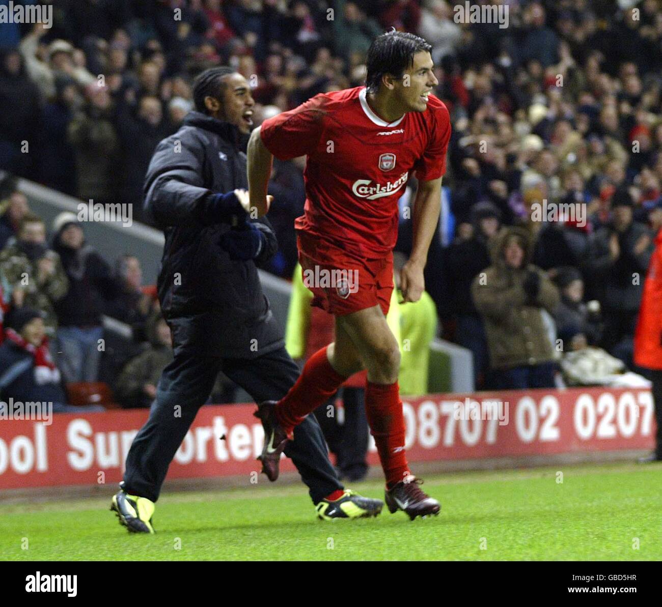 Milan baros liverpool celebrates hi-res stock photography and images ...