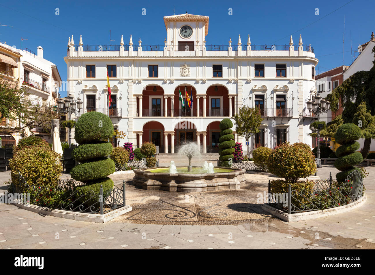 Baroque town hall at Priégo de Córdoba, Andalusia, Spain Stock Photo ...