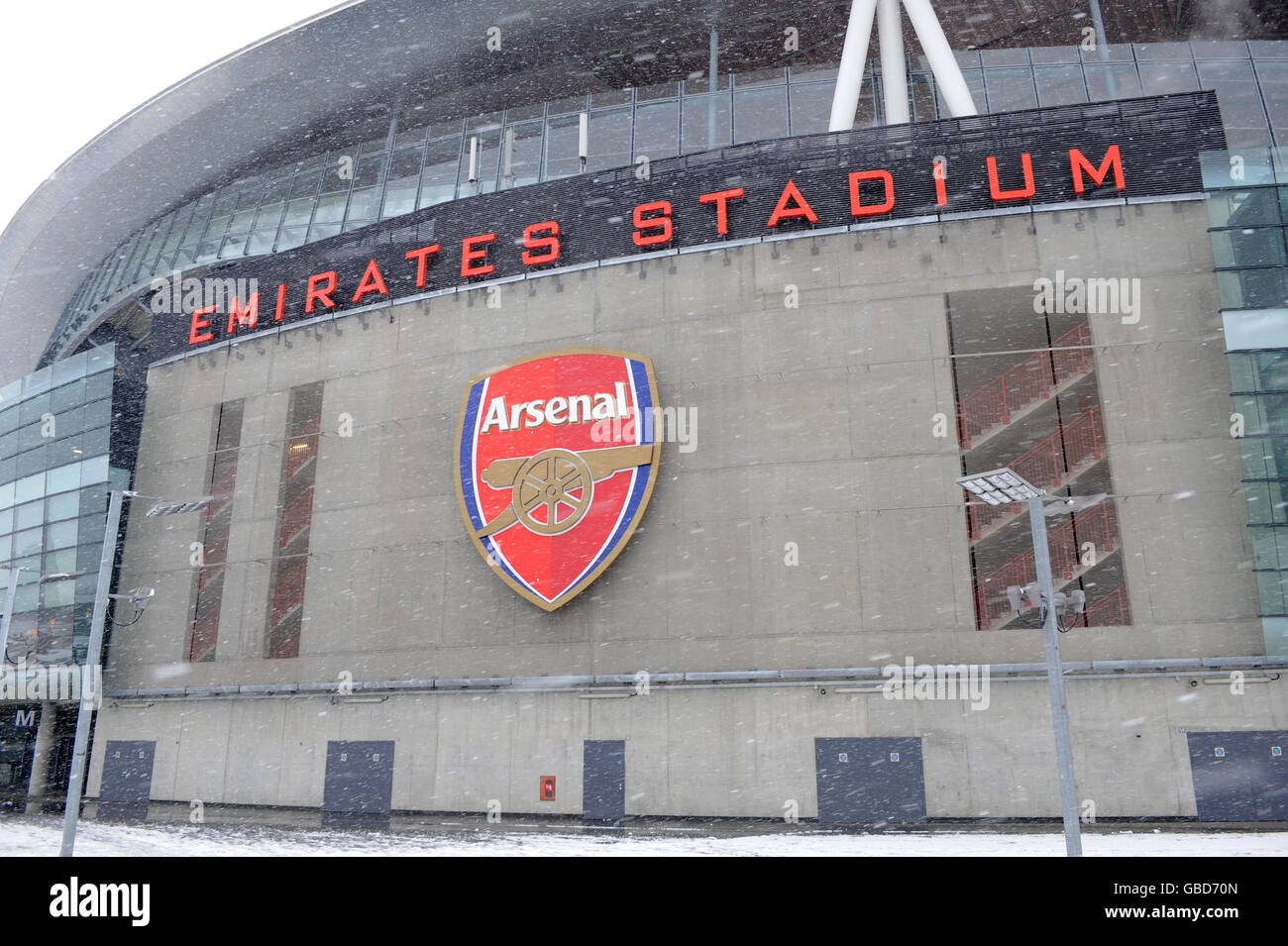 Emirates Stadium Snow