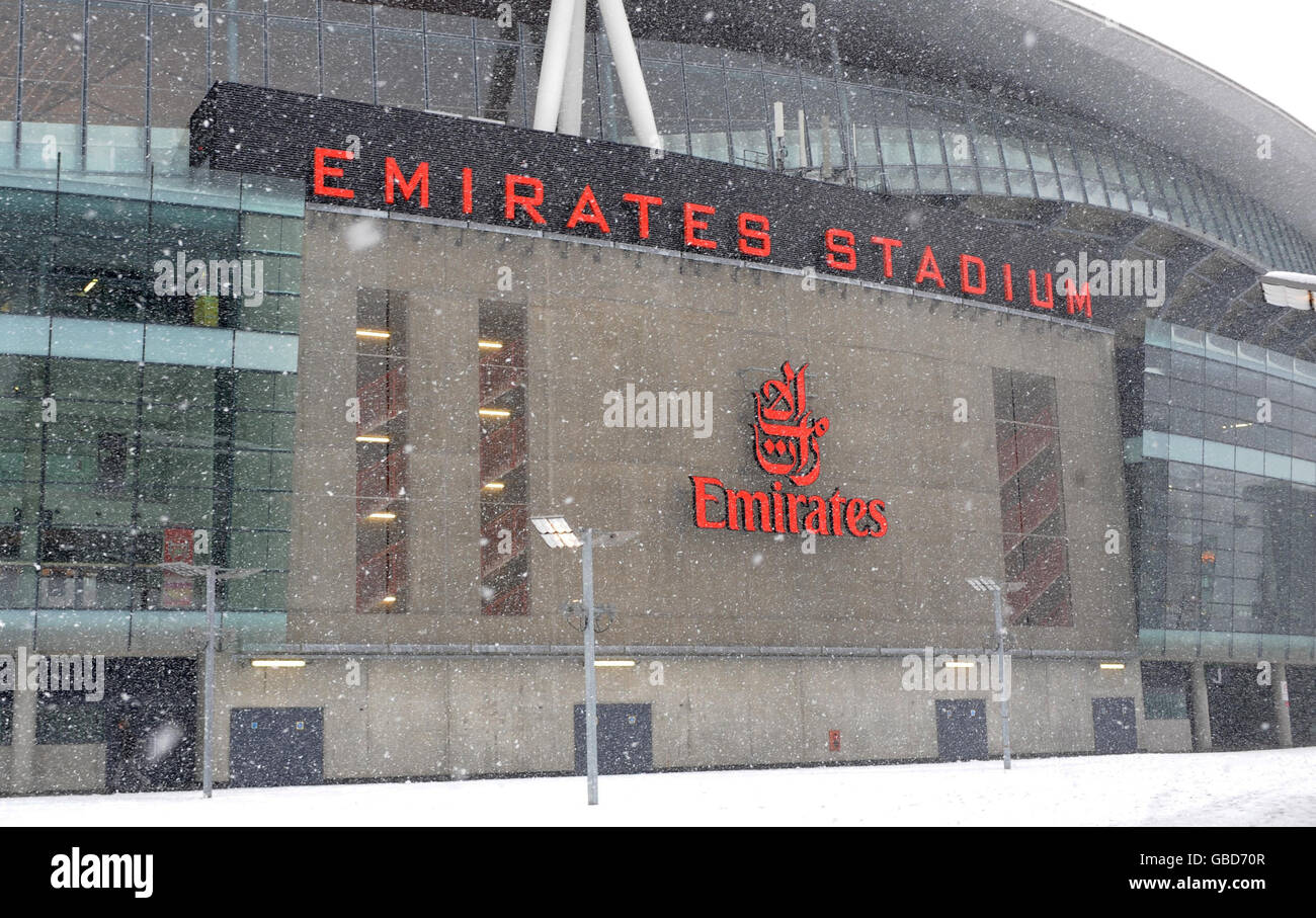 Emirates Stadium Snow