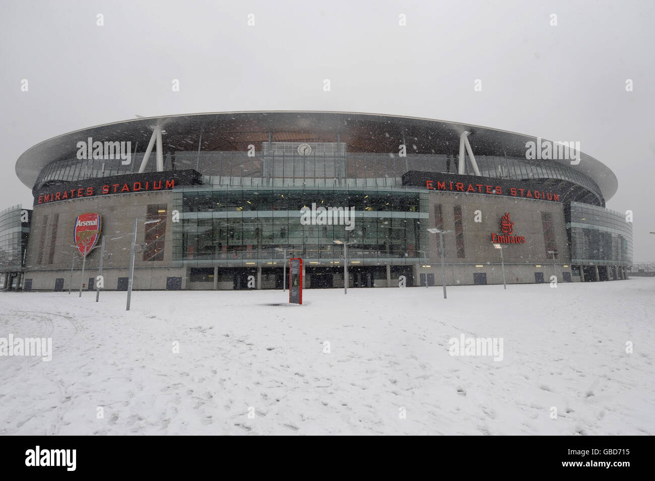 Emirates Stadium Snow