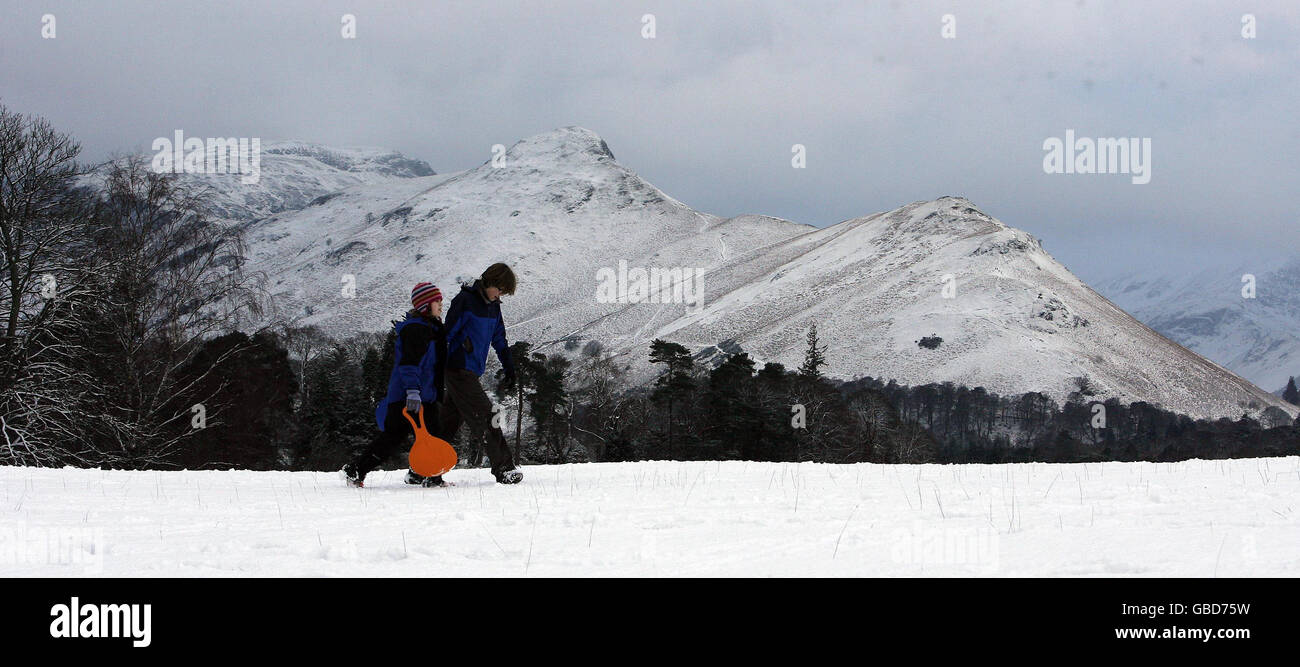 Catbells in winter hi-res stock photography and images - Alamy