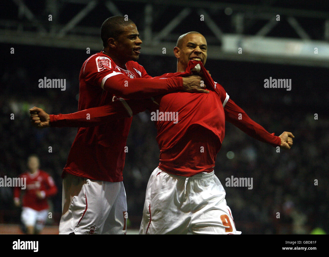 Nottingham Forest's Nathan tyson celebrates his goal with Garath ...