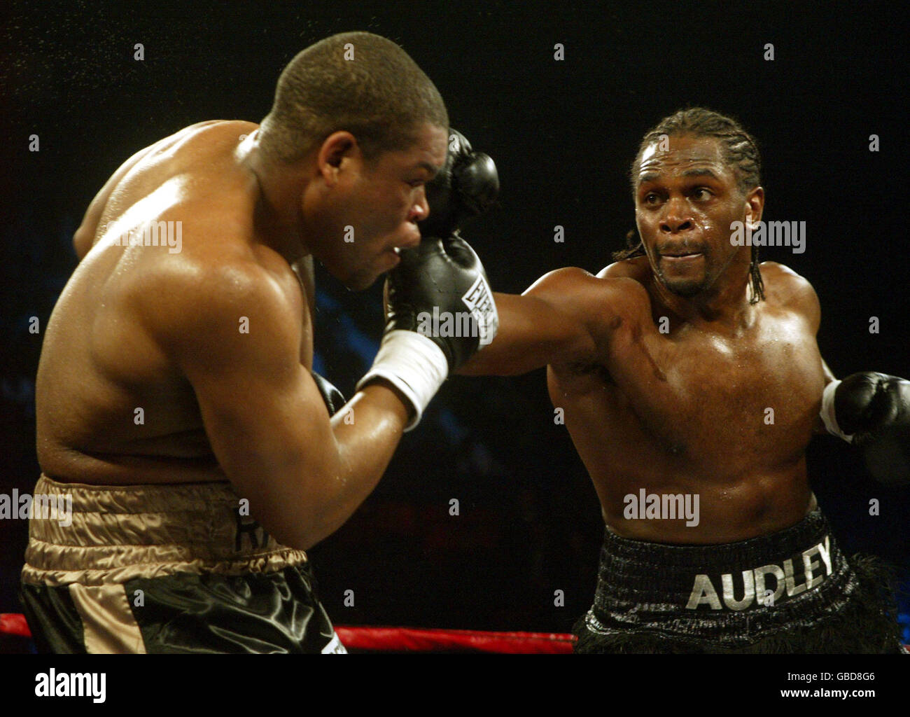 Audley harrison catches richel hersisia with a right hand punch hi-res ...