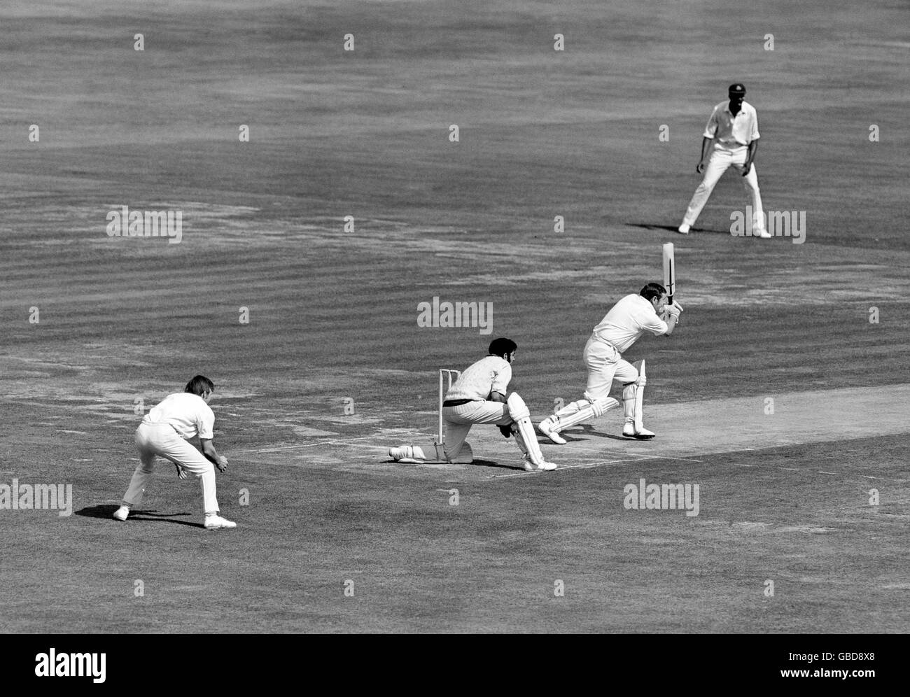 Jim parks sussex drives a shot to the covers hi-res stock photography ...