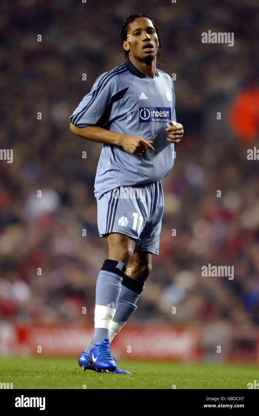 Soccer - UEFA Cup - Fourth Round - First Leg - Liverpool v Olympique ...