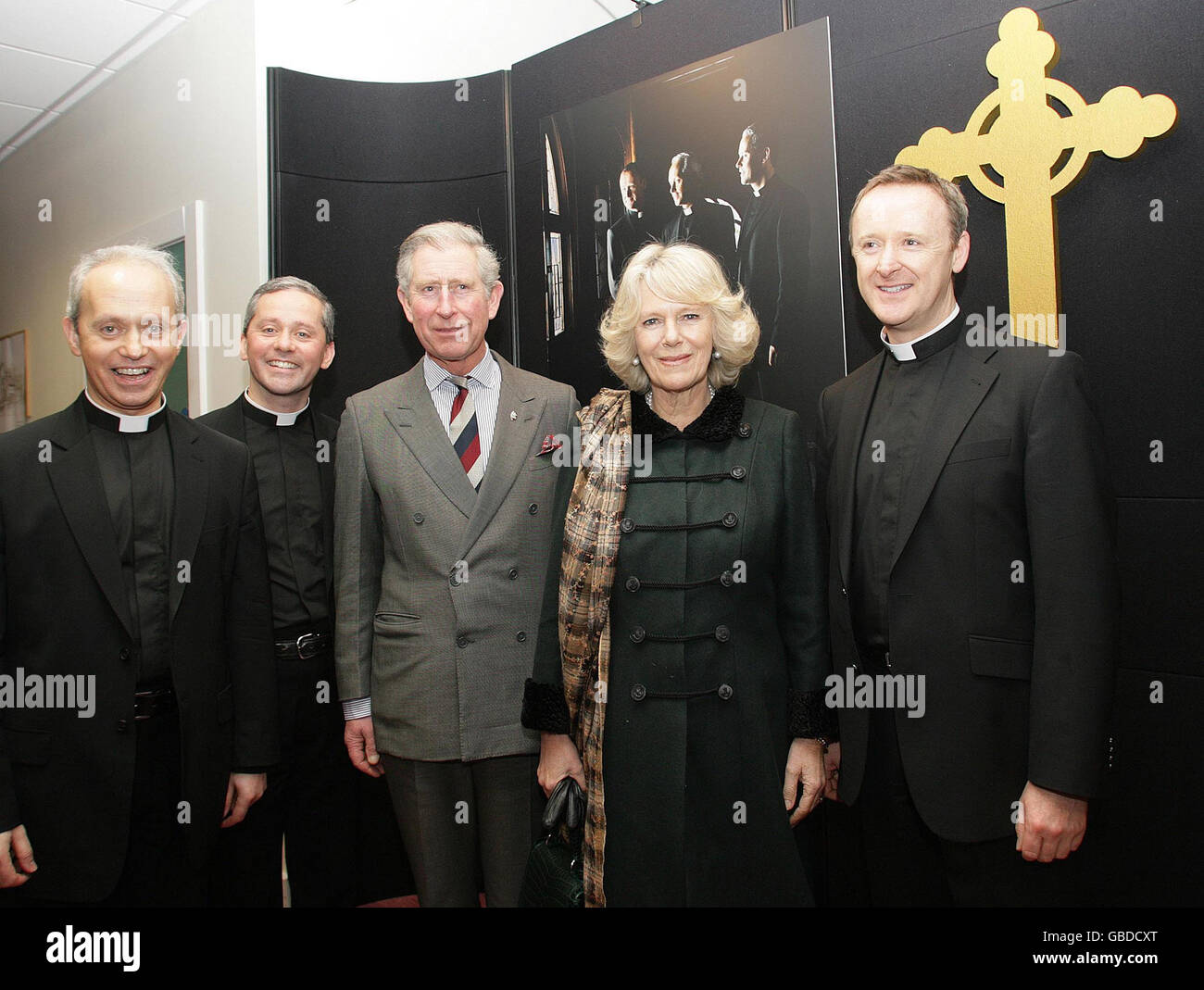 The Prince of Wales and the Duchess of Cornwall meet (left to right ...