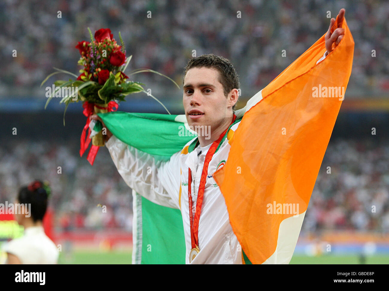 Republic of Ireland's Jason Smyth celebrates winning the gold medal in ...