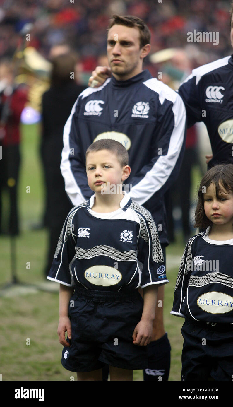 Scotland rugby captain with mascot hi-res stock photography and images ...