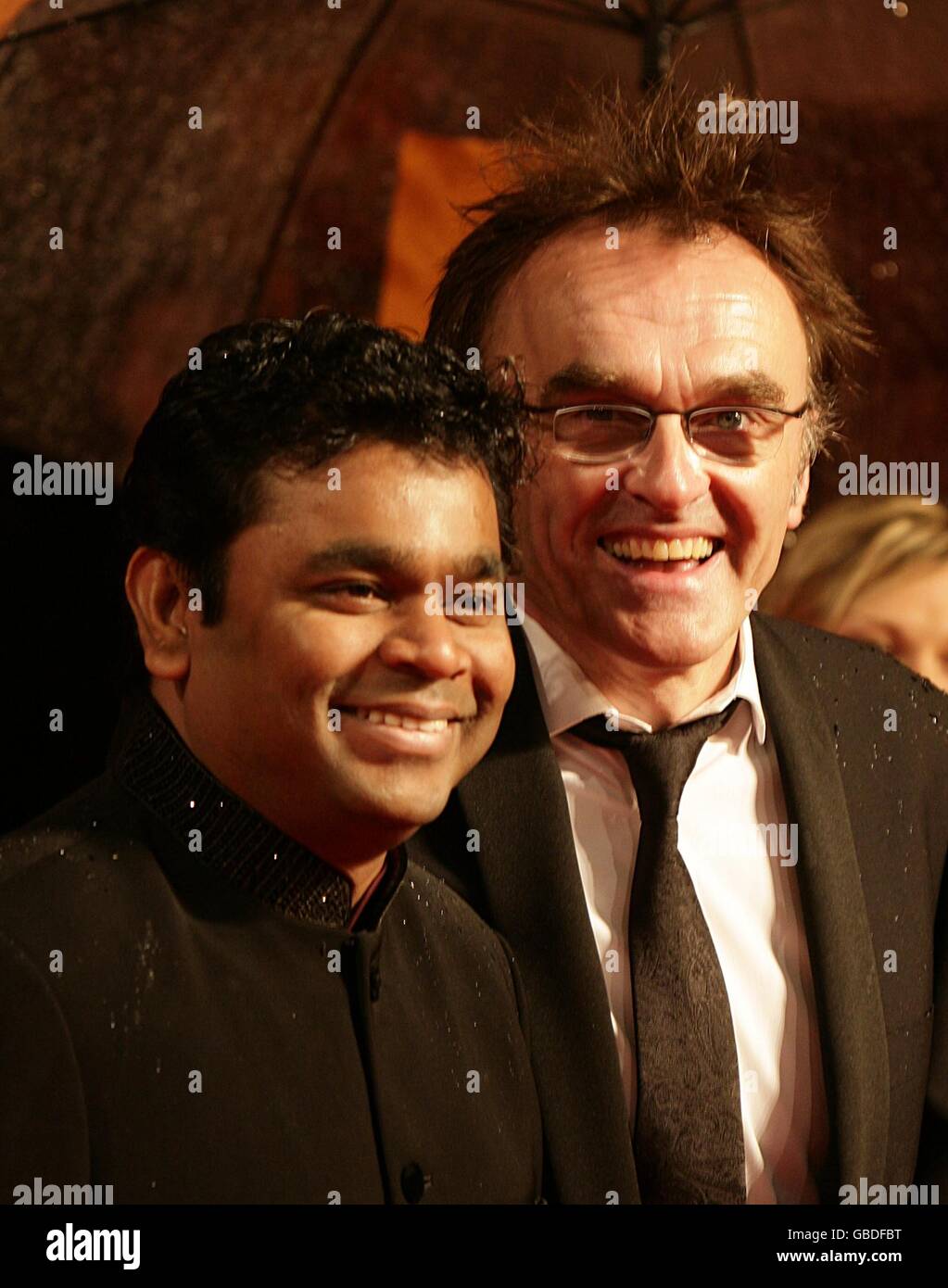 (l-r) A.R. Rahman and Danny Boyle arriving for the 2009 British Academy ...