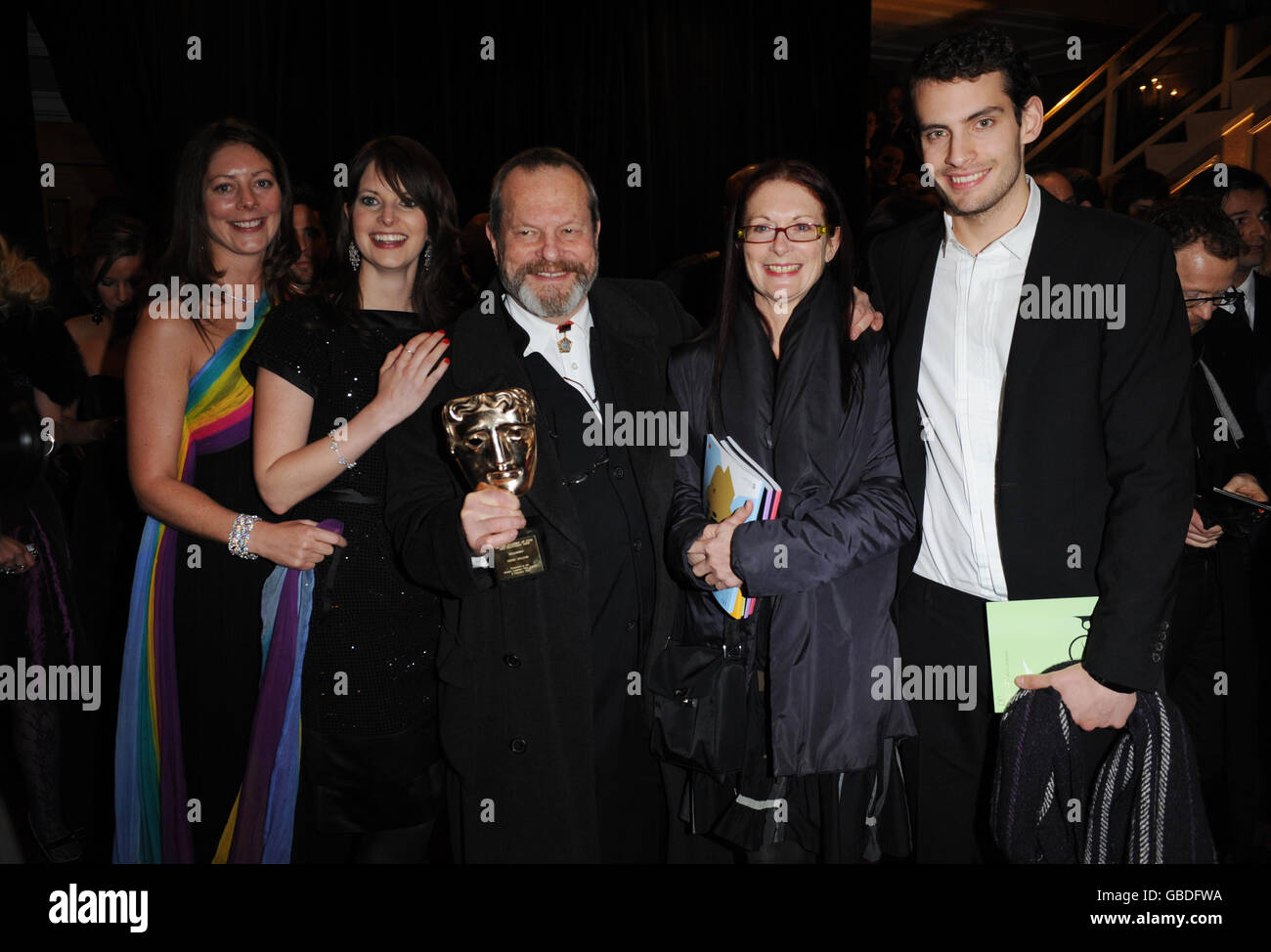 Terry Gilliam with his BAFTA award during The Grosvenor BAFTA after ...