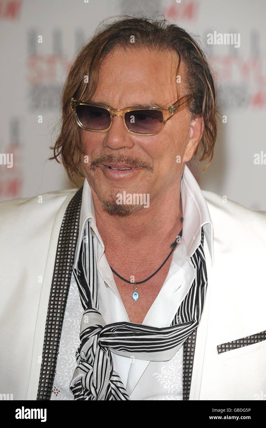 Mickey rourke elle style awards big sky london hi-res stock photography ...