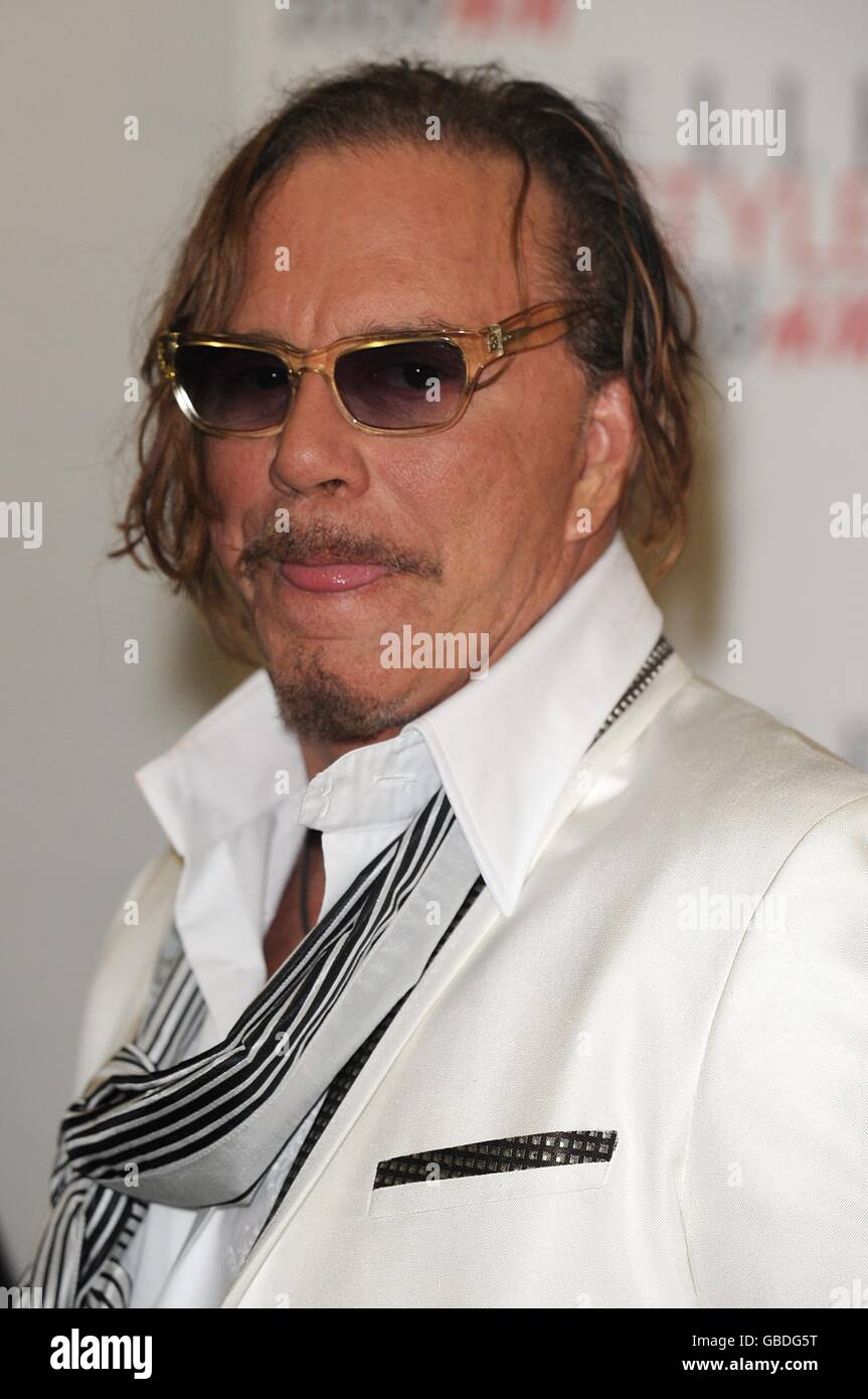 Mickey rourke elle style awards big sky london hi-res stock photography ...