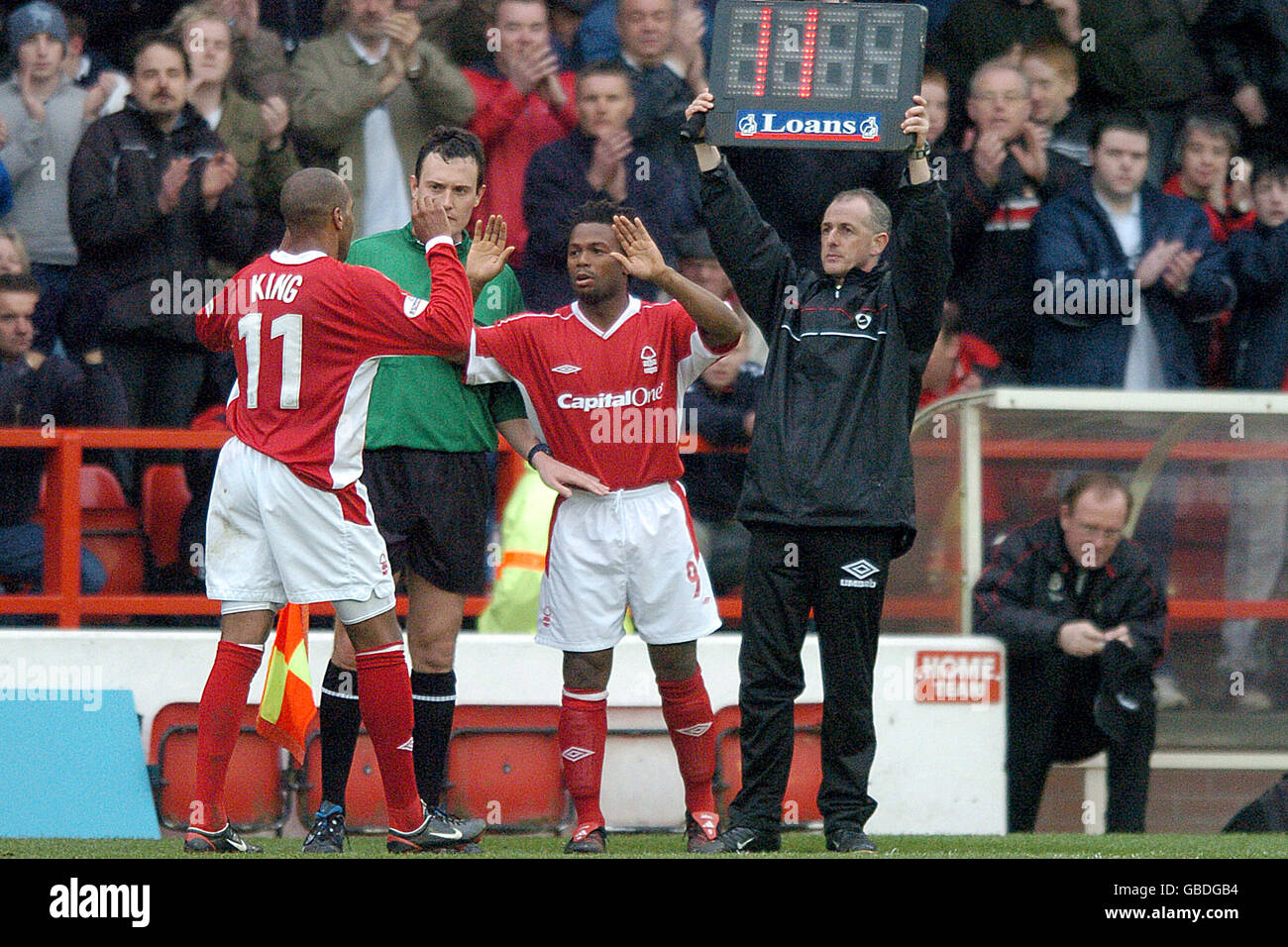 Nottingham Forest's David Johnson replaces goalscorer Marlon King Stock ...