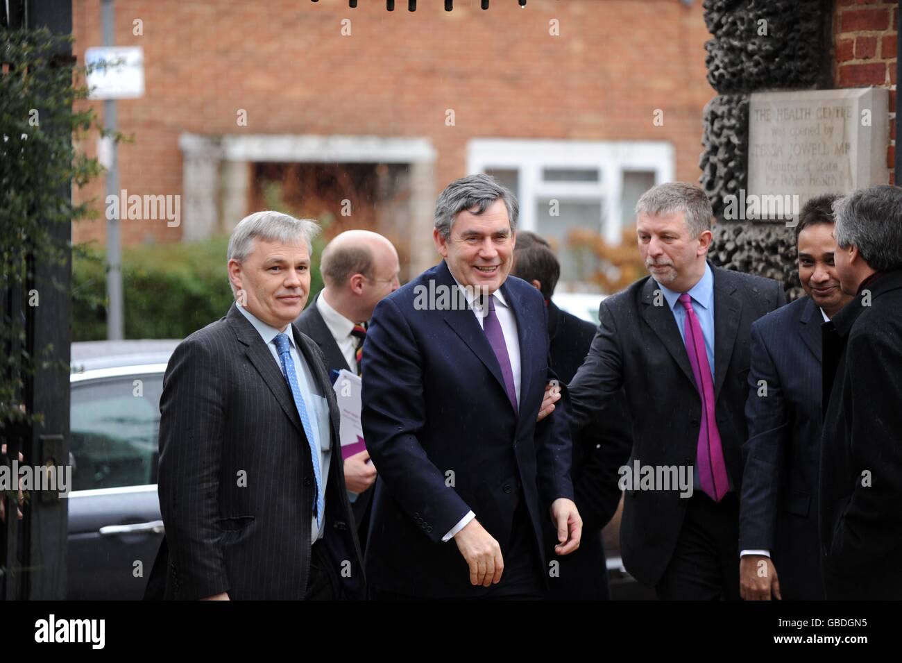 Prime Minister Gordon Brown visits Bromley by Bow community centre with ...