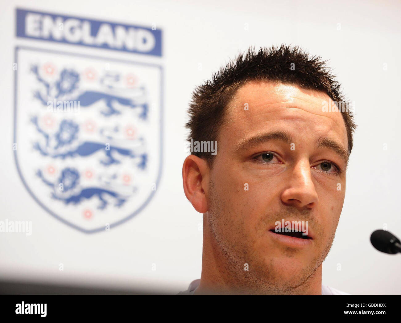 England's John Terry during a press conference at the Ramon Sanchez ...