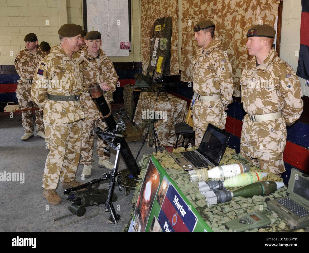 The Prince of Wales inspecting troops from the Welsh Guards at their ...