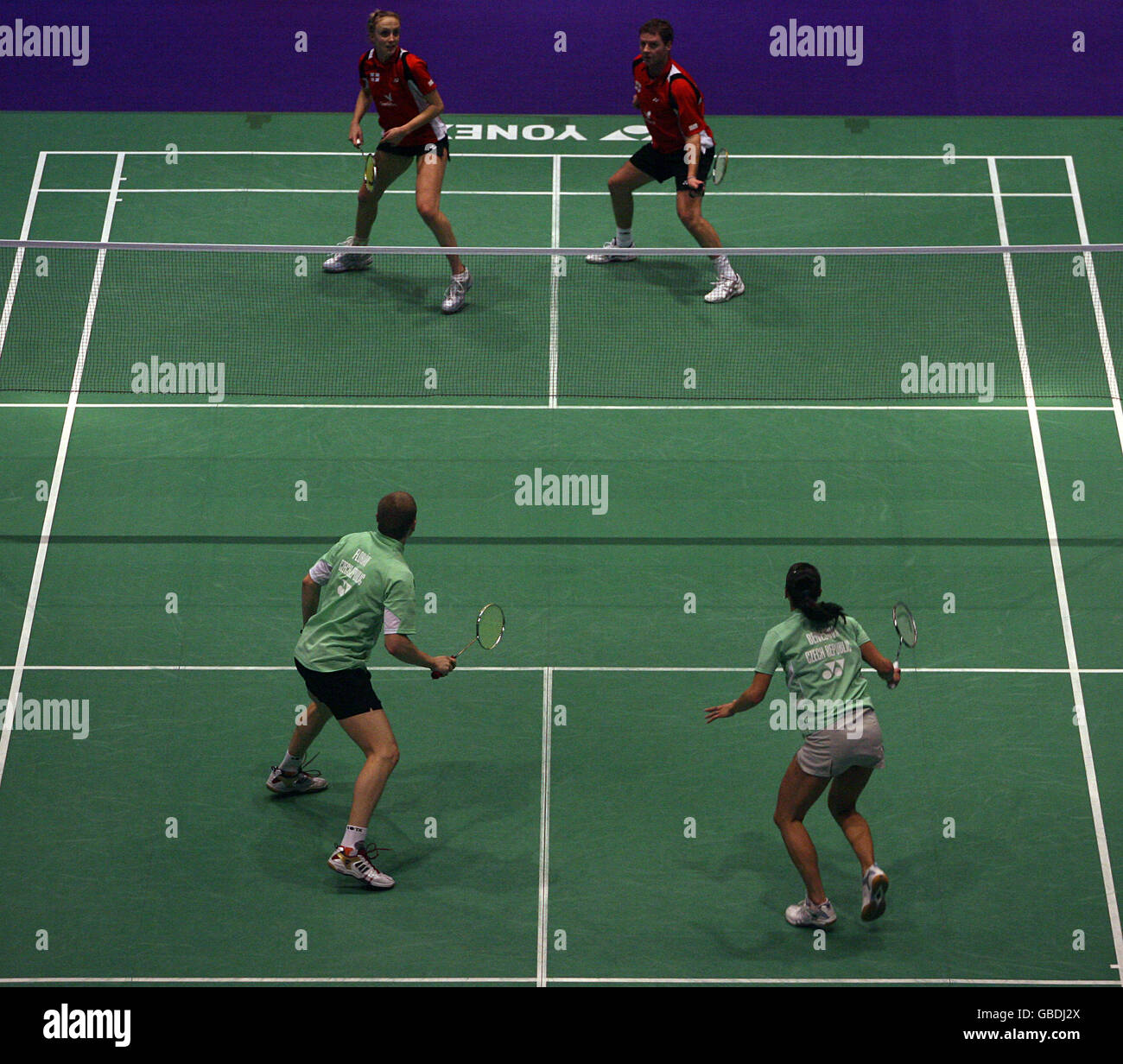 Badminton european badminton championships echo arena hi-res stock ...