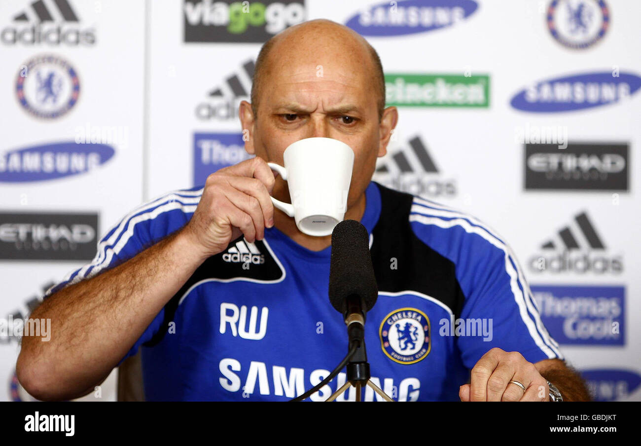Chelsea assistant manager Ray Wilkins during the press conference at ...