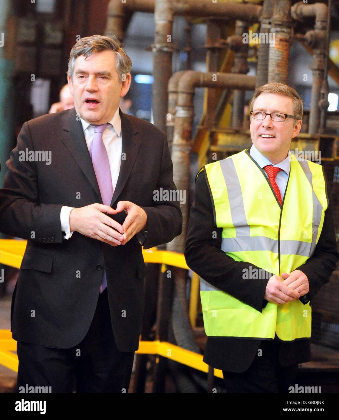 Britain's Prime Minister Gordon Brown with MP for Corby and East ...