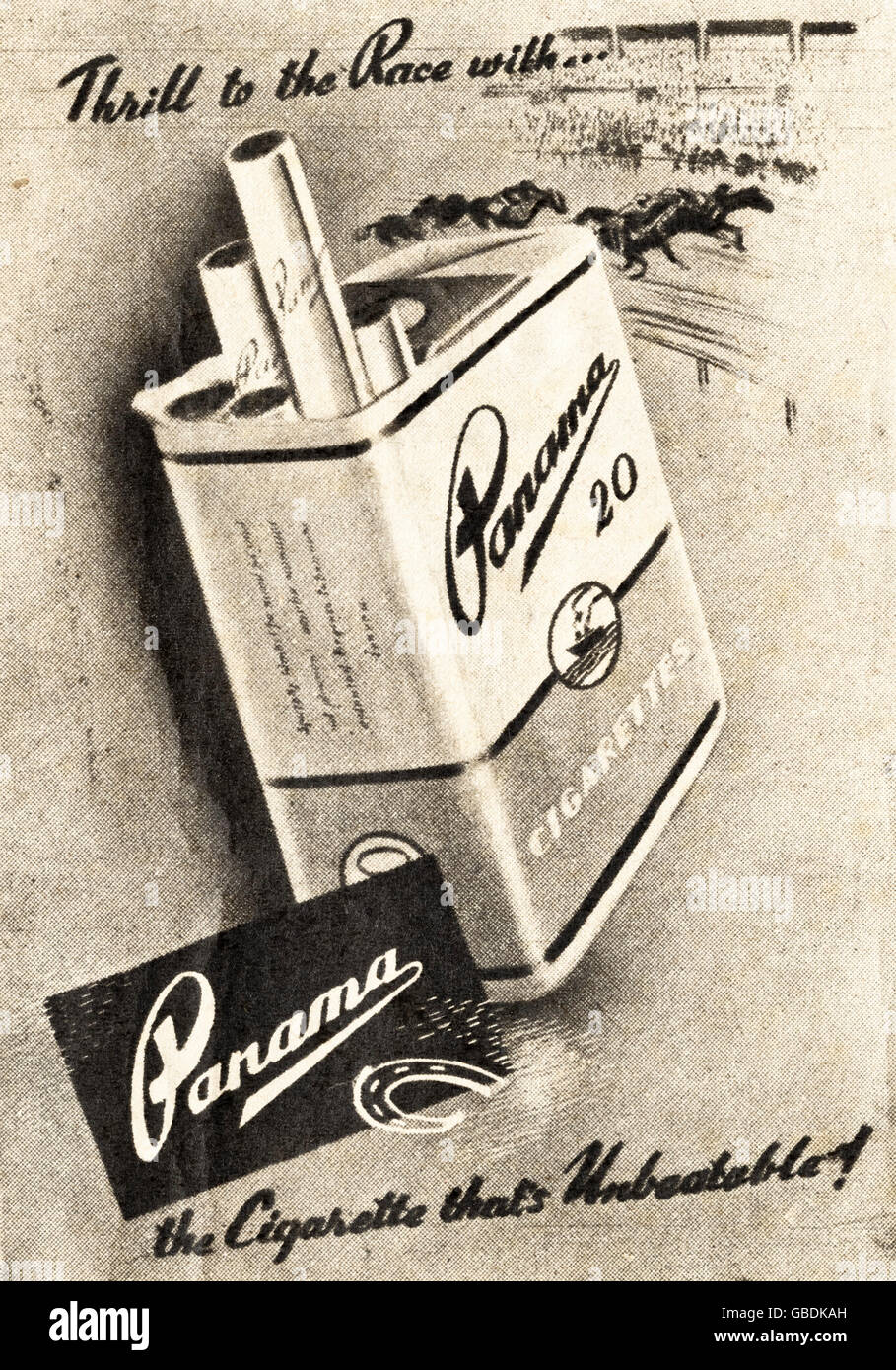Advertisement advertising Panama cigarettes original old vintage advert ...