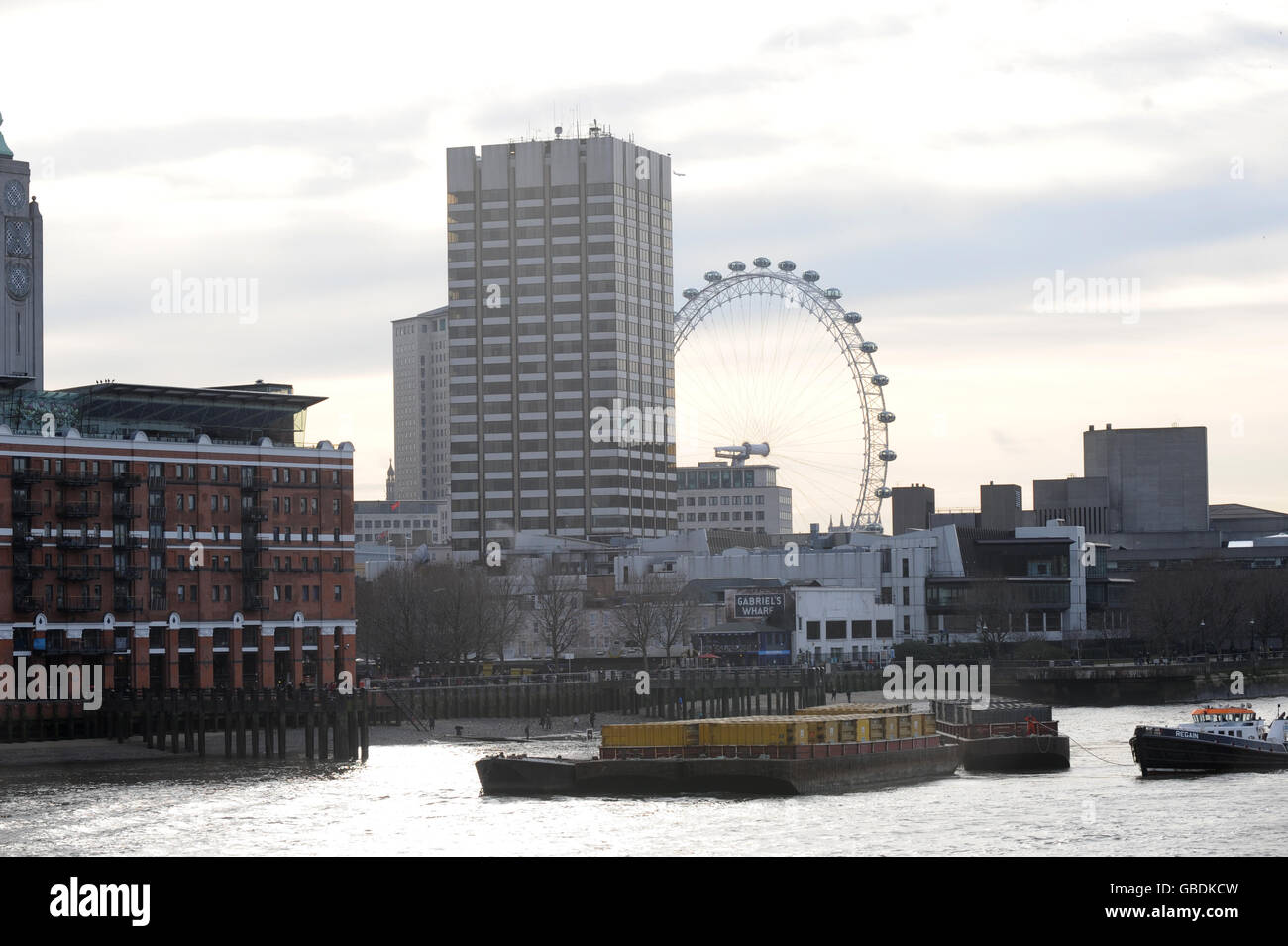 General view of the ITV headquarters in the London studios, South Bank ...