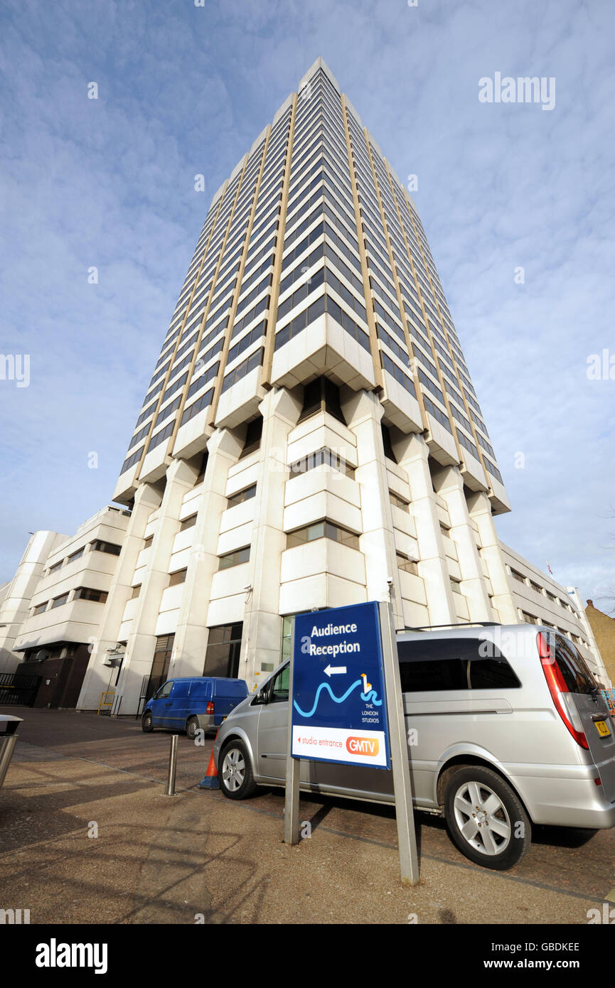General view of the ITV headquarters in the London studios, South Bank ...