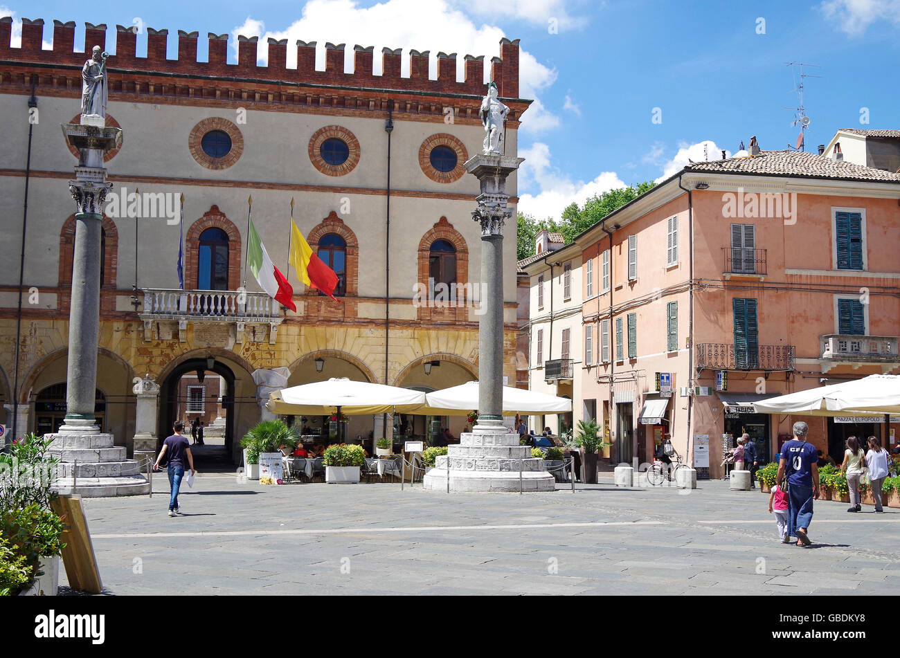 Ravenna, Italy. Piazza del Popolo, main square Stock Photo - Alamy
