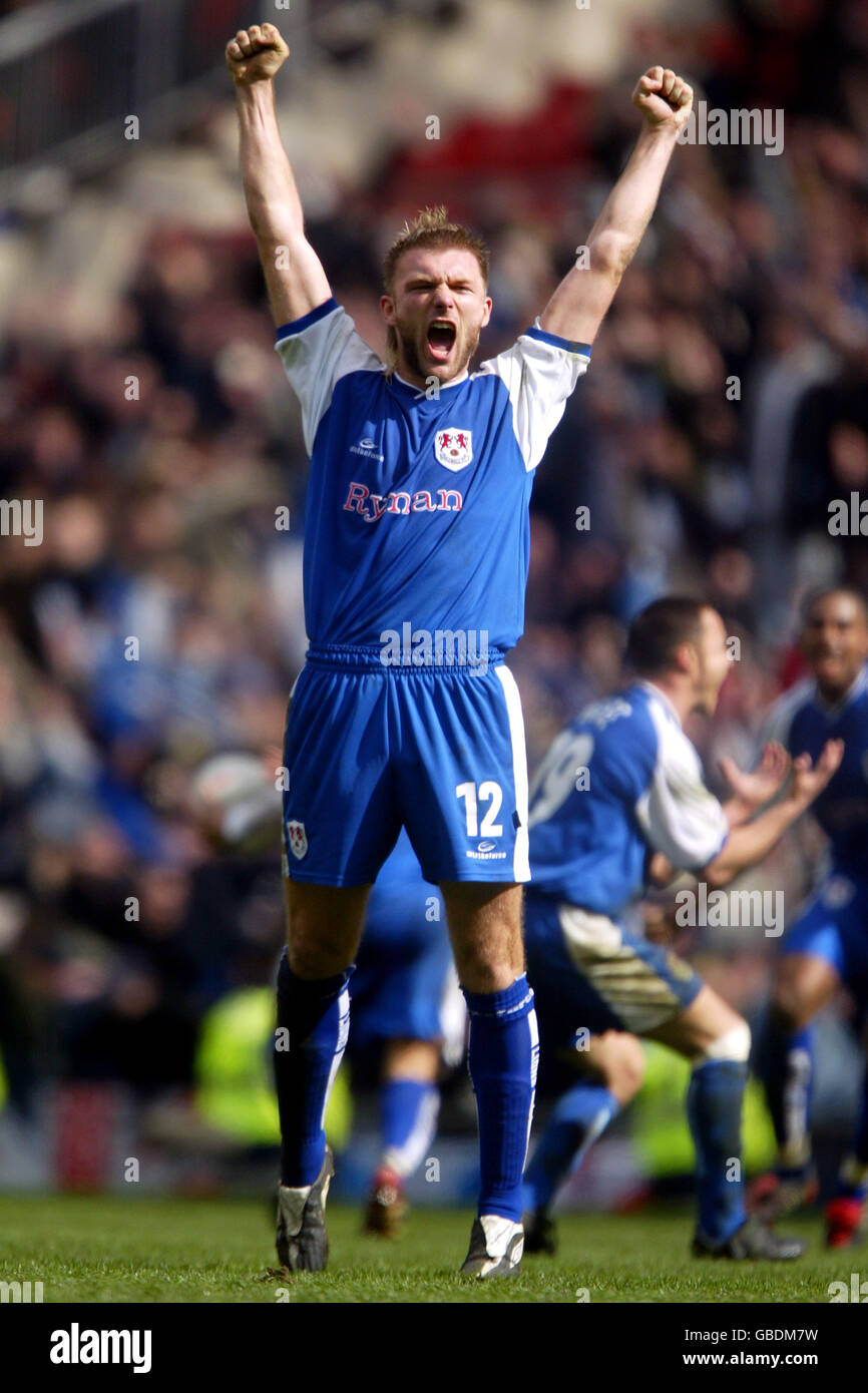 Millwalls darren ward celebrates victory over sunderland hi-res stock ...