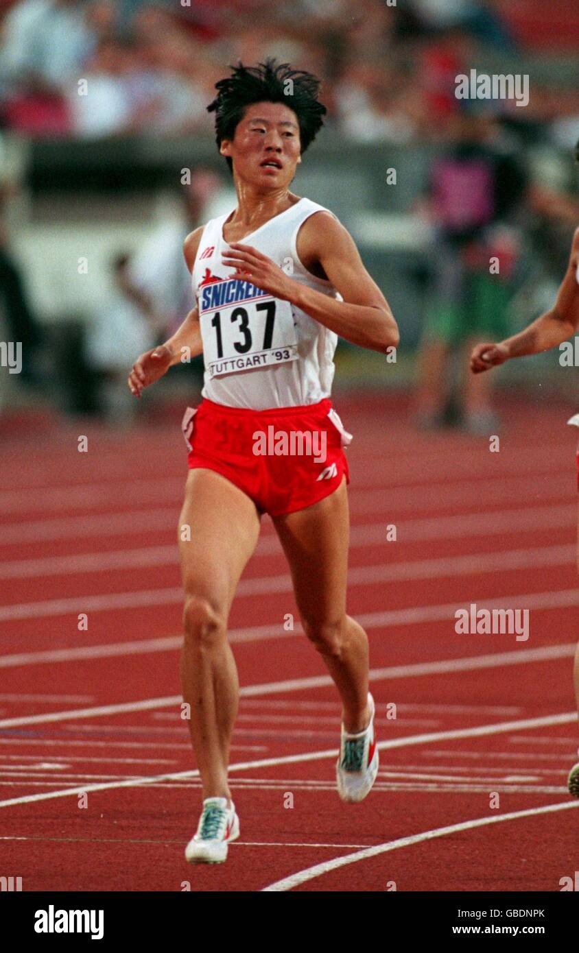 WORLD ATHLETICS CHAMPIONSHIPS STUTTGART. YUNXIA QU [CHN] WINS GOLD ...