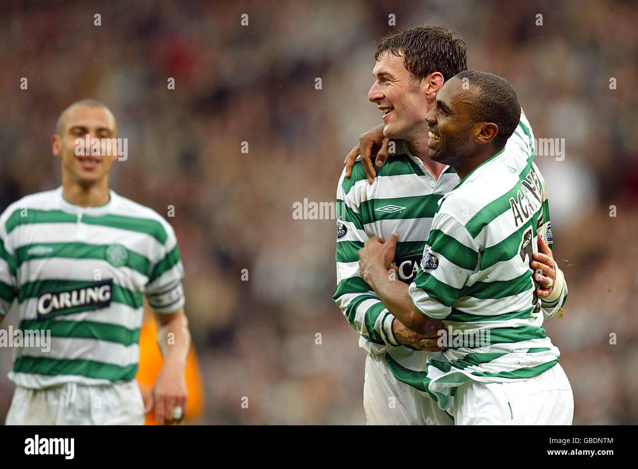 Celtics henrik larsson celebrates his goal hi-res stock photography and ...