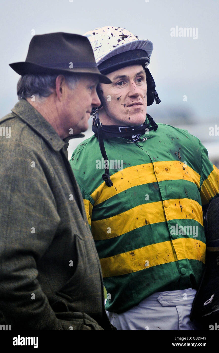 Jockey Tony McCoy in the paddocks after he pulled up Adare Prince in ...