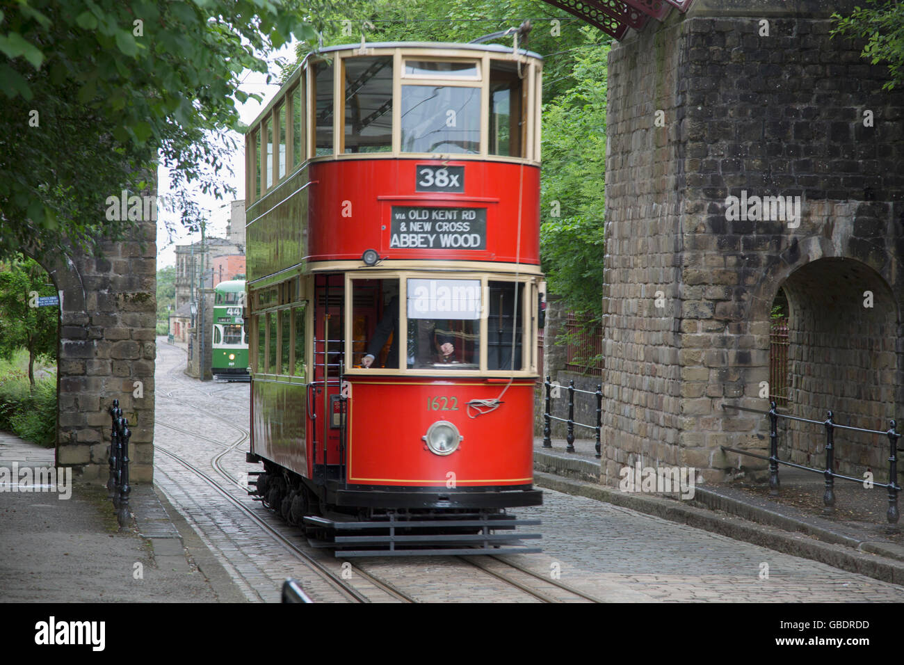 National Tramway Museum and Village, Crich, Derbyshire, Peak District ...