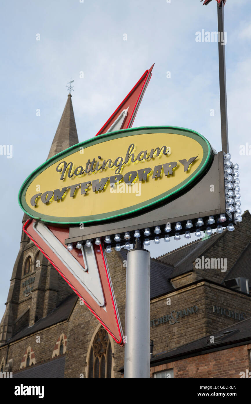 Contemporary Modern Art Museum Sign; Nottingham; England; UK Stock ...
