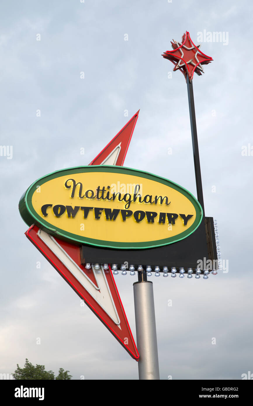 Contemporary Modern Art Museum Sign; Nottingham; England; UK Stock ...