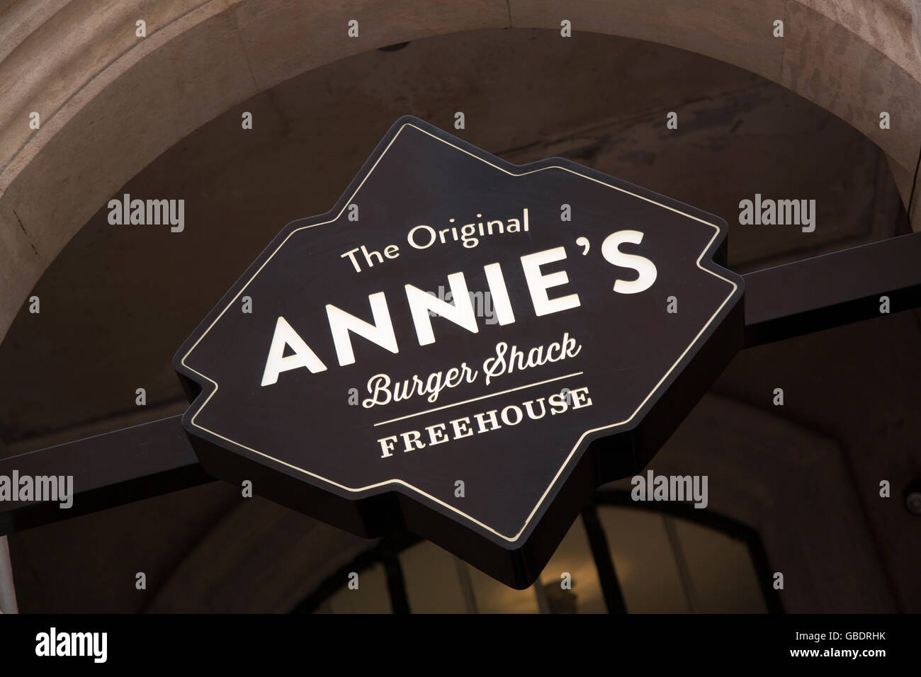 Annie's Burger Restaurant Sign, Broadway Street; Lace Market District ...