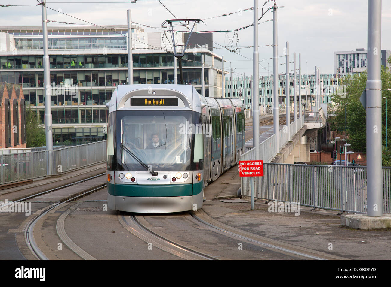 Modern Tram Transport System; Nottingham; England; UK Stock Photo - Alamy