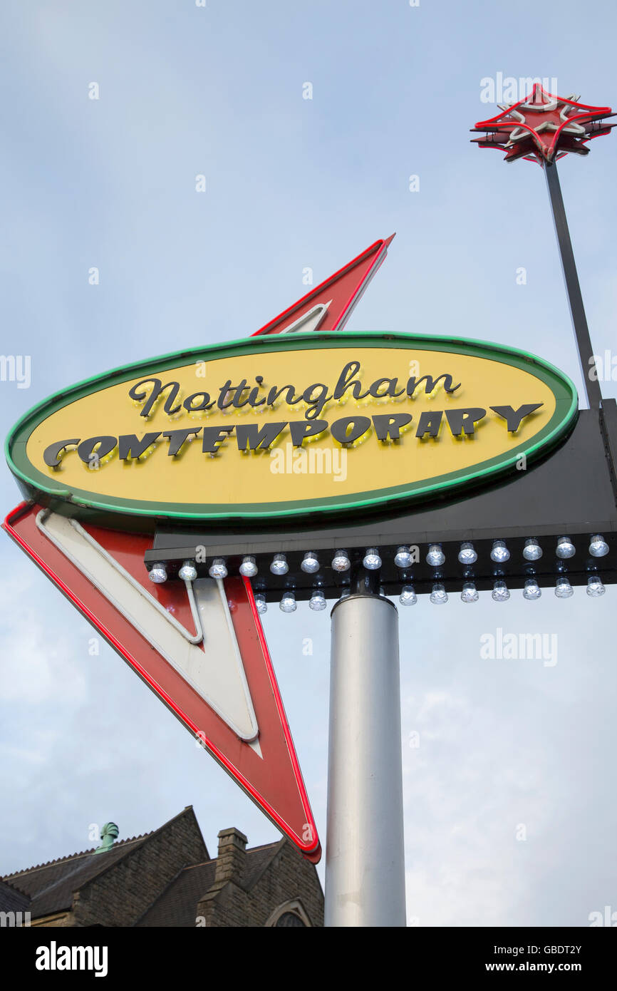 Contemporary Modern Art Museum Sign; Nottingham; England; UK Stock ...