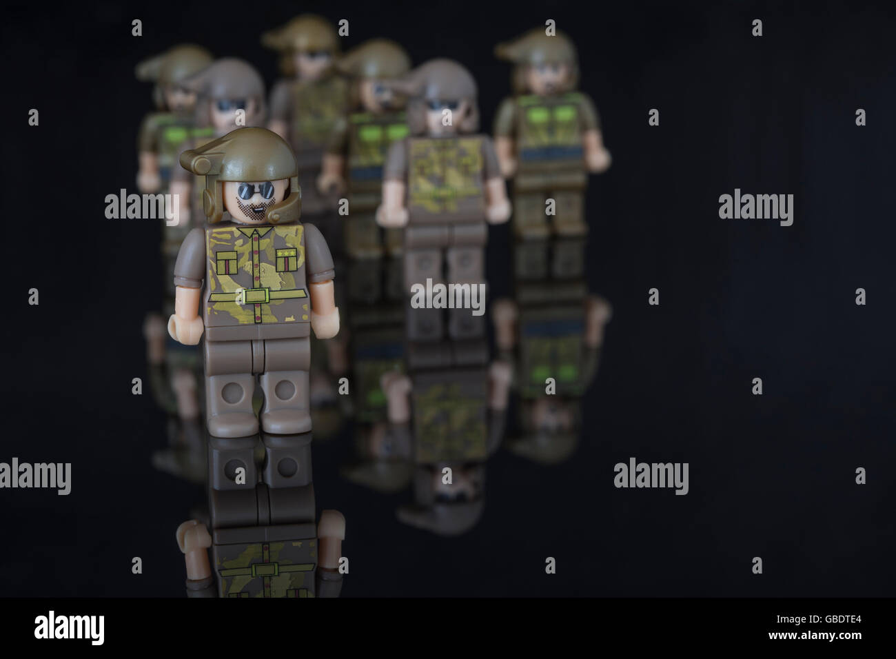 European Army concept, Special Forces / SAS, represented by small toy ...