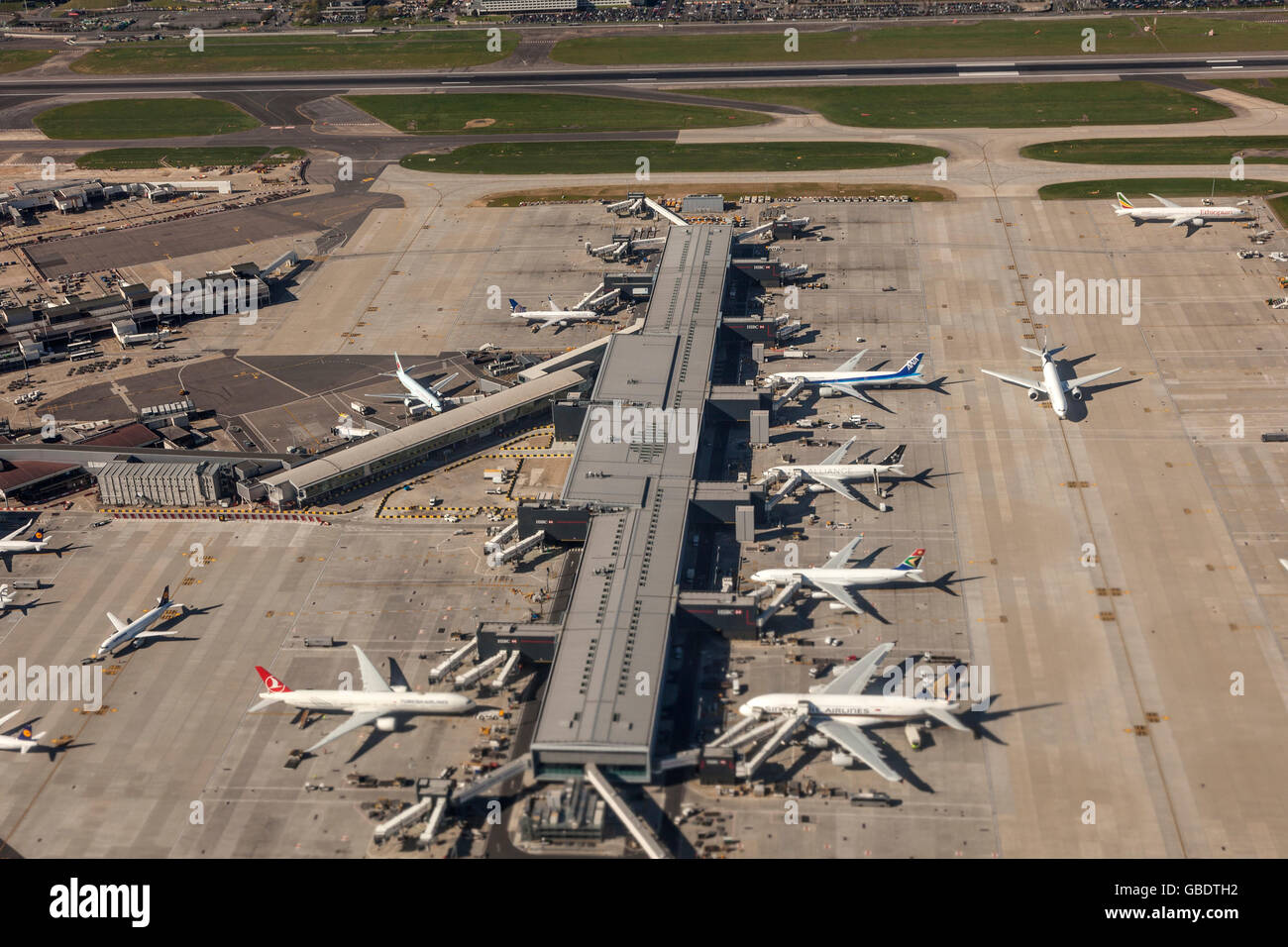Aerial view of the London Heathrow Airport Stock Photo - Alamy