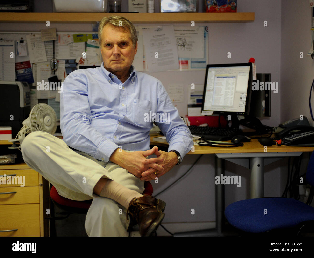 GP John Cormack inside his South Woodham Ferrers surgery on Monday ...