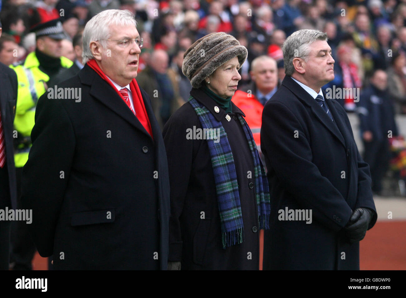 Princess anne c watches the action at murrayfield hi-res stock ...