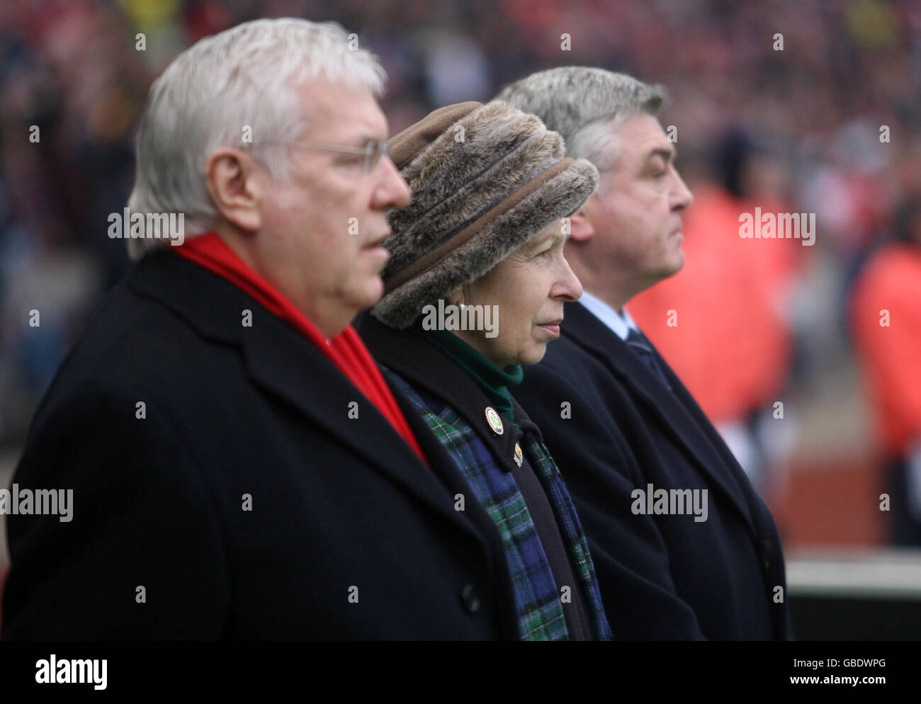 Princess anne c watches the action at murrayfield hi-res stock ...
