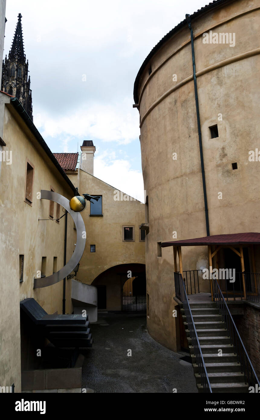 The Powder Tower, part of the Castle in the centre of Prague (Praha) in ...