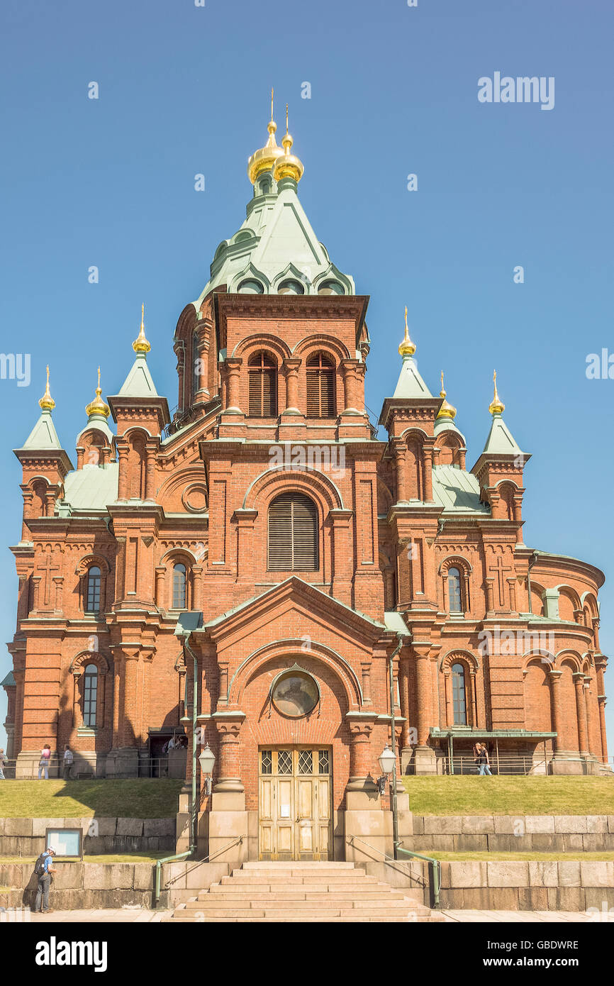 Finnish Orthodox Uspenski Cathedral Helsinki Finland Stock Photo - Alamy