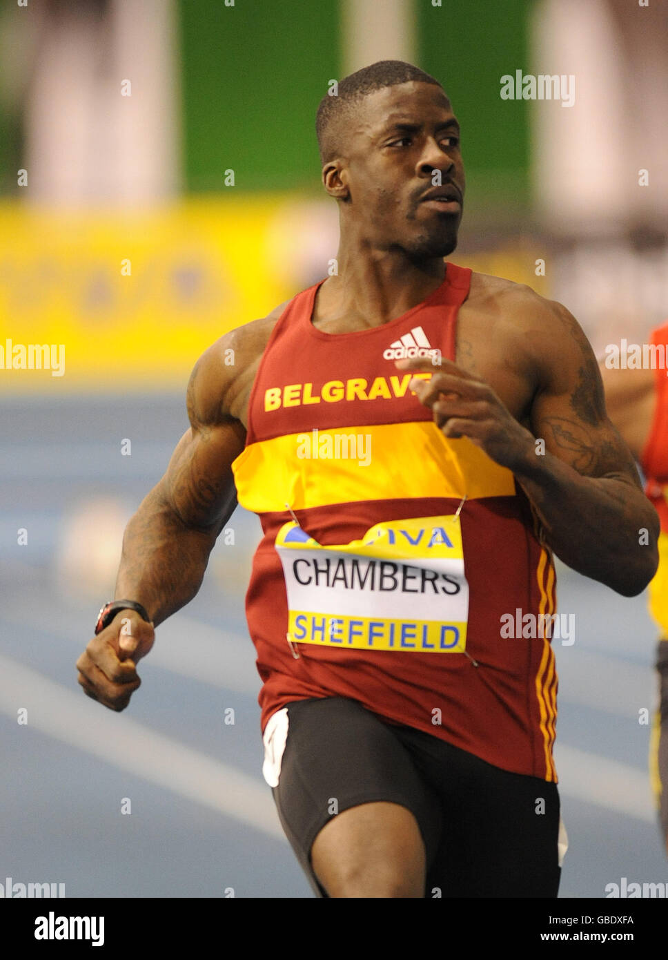 Great britains dwain chambers in action hi-res stock photography and ...