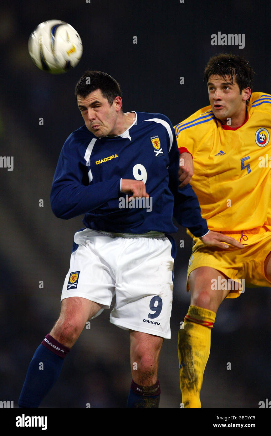 Soccer international friendly scotland v romania hi-res stock ...