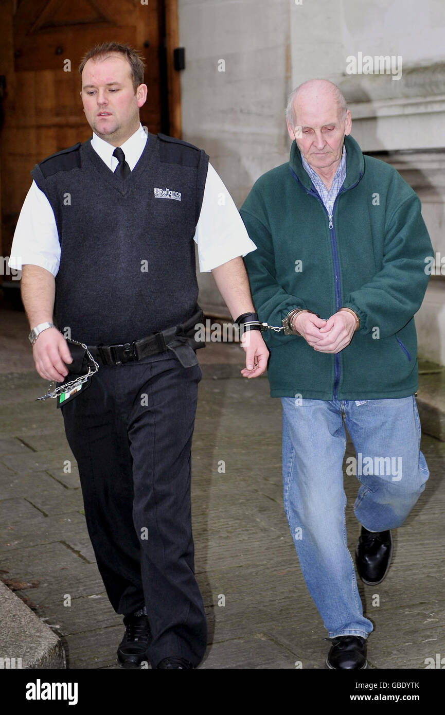 John Pope leaves Cardiff Crown Court, Wales. Labourer John Randall Pope ...