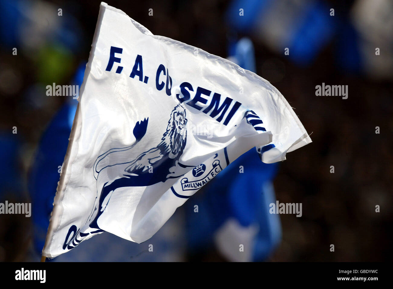 V millwall flag hi-res stock photography and images - Alamy
