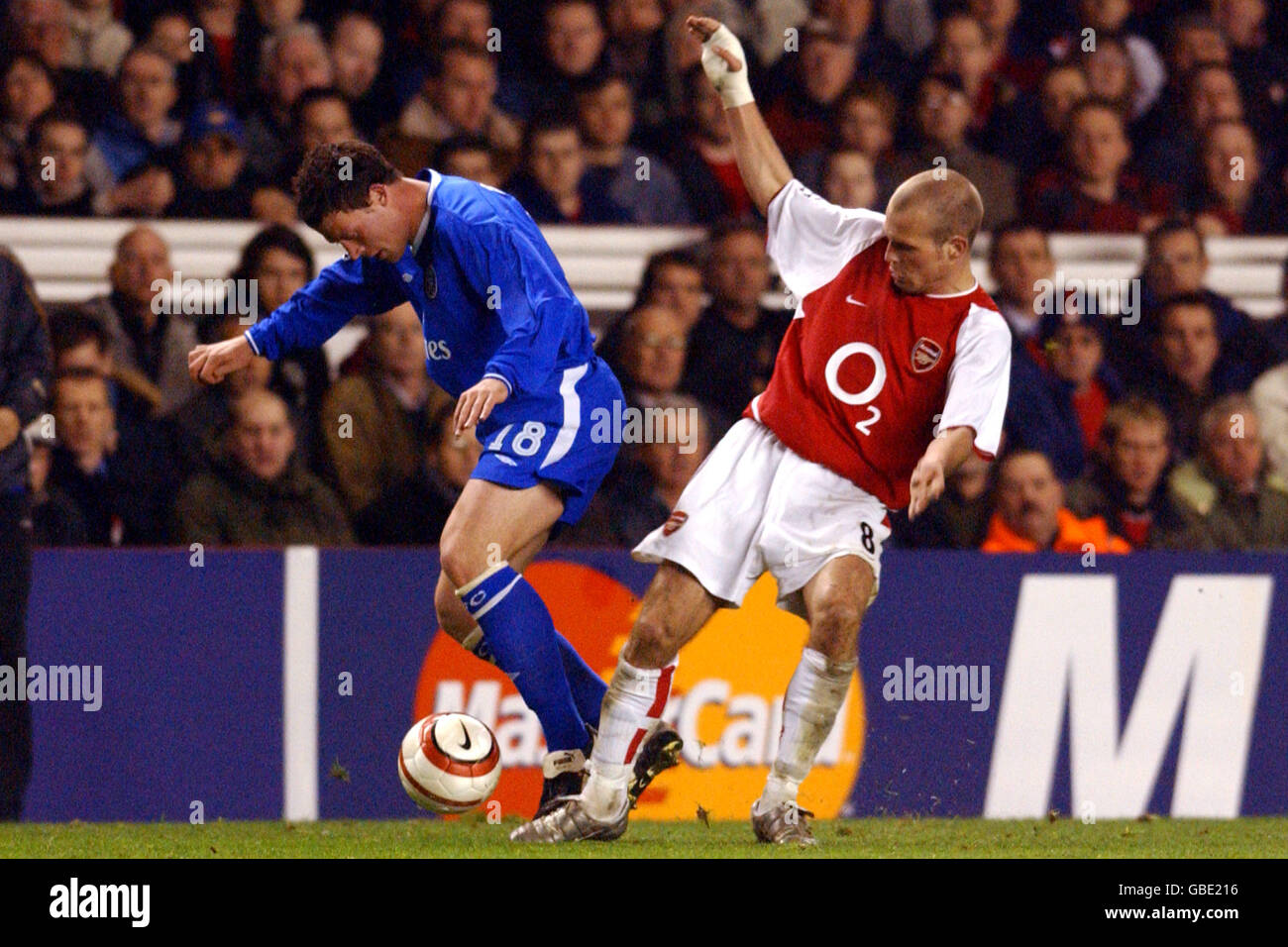 Sport football action wayne bridge freddie ljungberg hi-res stock ...